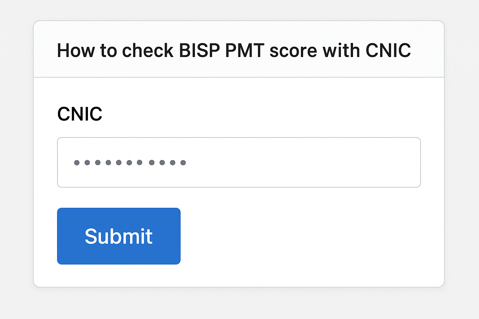 Check PMT Score For BISP Eligibility – 8171 CNIC Verification Guide